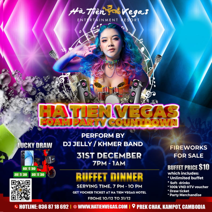 New Year's Eve Buffet Party 2025 in Ha Tien: Ha Tien Vegas Foam Party Countdown 2025 - December ...